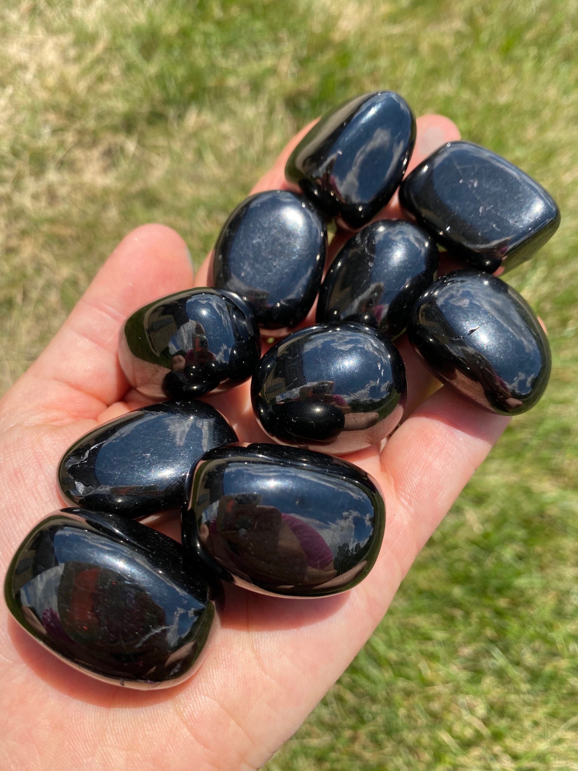Jet Stone tumbled stones Black Jet Crystal healing - Etsy 日本