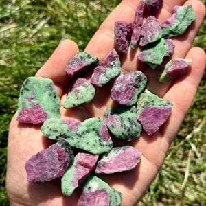 Raw Ruby in Zoisite Crystal (AA Grade) - Rough Ruby Zoisite Crystal - Raw Anyolite Stone - Raw ...