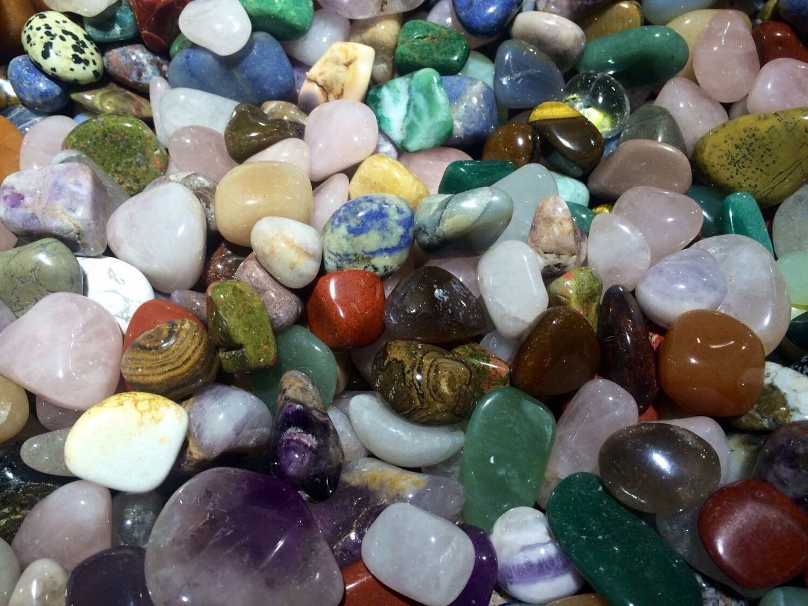 Tumbled Gemstones Tumbled Stones Mixed Assortment of - Etsy