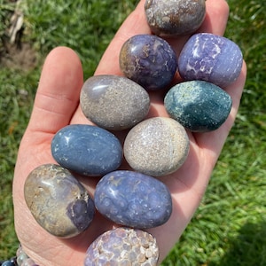 Grape Agate Tumbled Stone - Multiple Sizes Available - Polished Grape ...