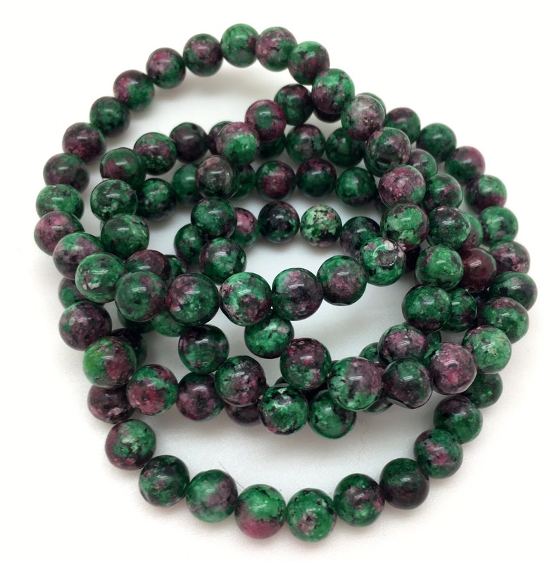 Ruby Zoisite Bracelet Ruby in Zoisite Anyolite Ruby - Etsy