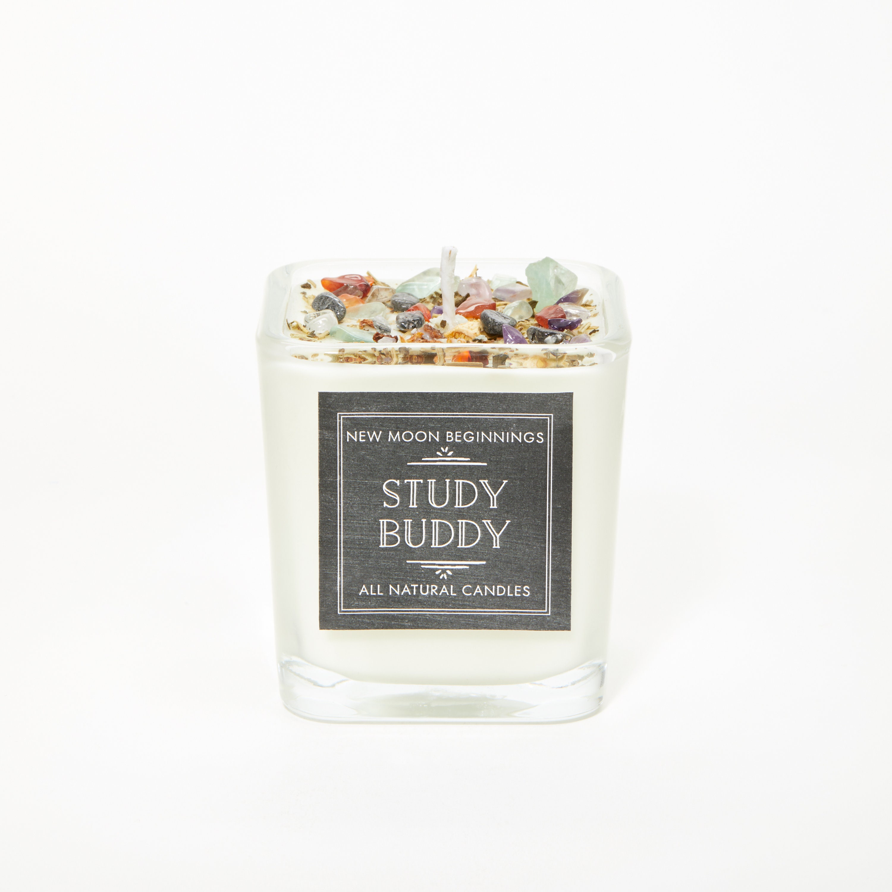 Study Buddy Candles Focus & concentration Crystal Herb | Etsy