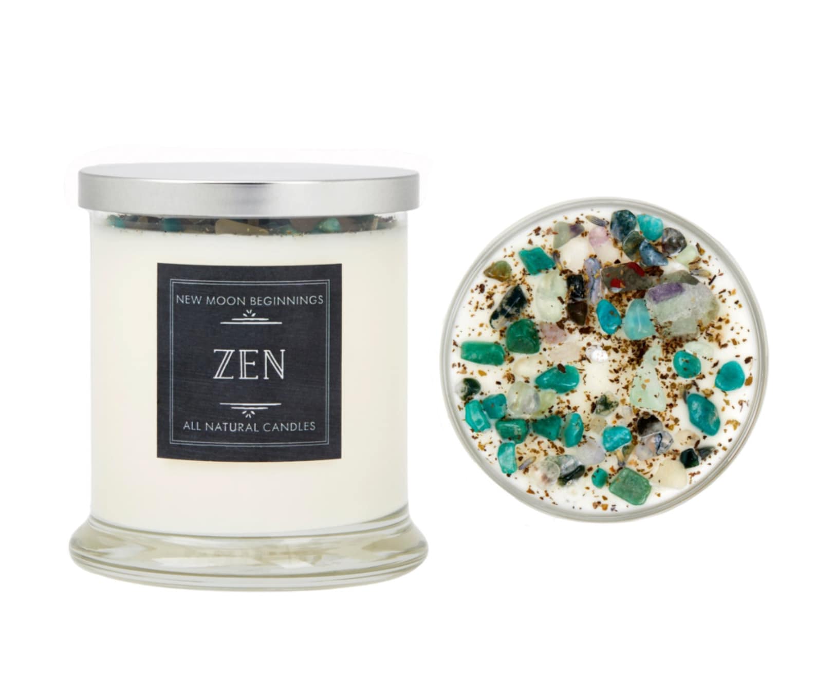 Zen Candles Relaxation Candles Crystal & Herb Candles - Etsy