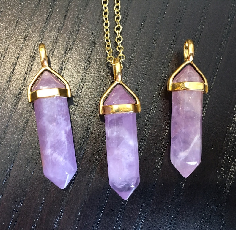Amethyst Pendant Amethyst Necklace Healing Crystal - Etsy