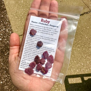 Raw Ruby Crystal (1g to 55g) - Grade AAA - Natural Ruby Stone - Rough ...