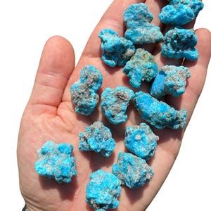 Raw Blue Turquoise Stone (0.3" - 1.5") - Grade A - Blue Turquoise ...