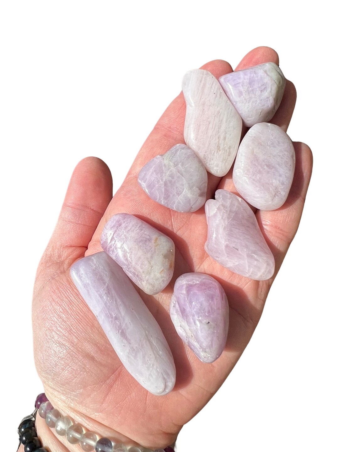 Kunzite Tumbled Stone - Grade C - Multiple Sizes Available - Tumbled ...