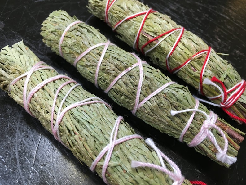 Cedar Stick - 4" Dried Cedar Herb Bundle - Cedar Wand - Cedar Incense ...
