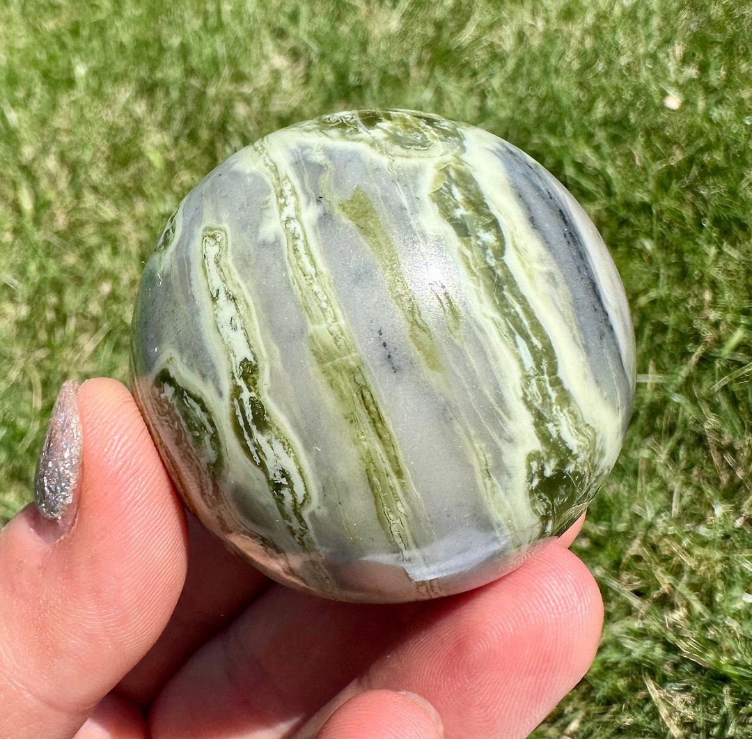 Infinite Stone Sphere - Serpentine Crystal Sphere - Infinite Crystal ...