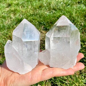Standing Clear Quartz Point Clusters Raw Clear Quartz Crystal Cluster ...