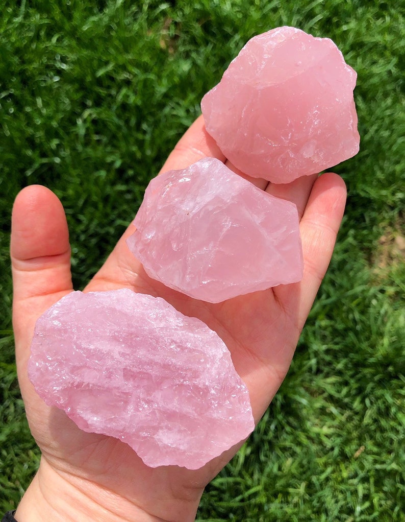 Raw Rose Quartz Crystal Rose Quartz Stone Raw Quartz - Etsy