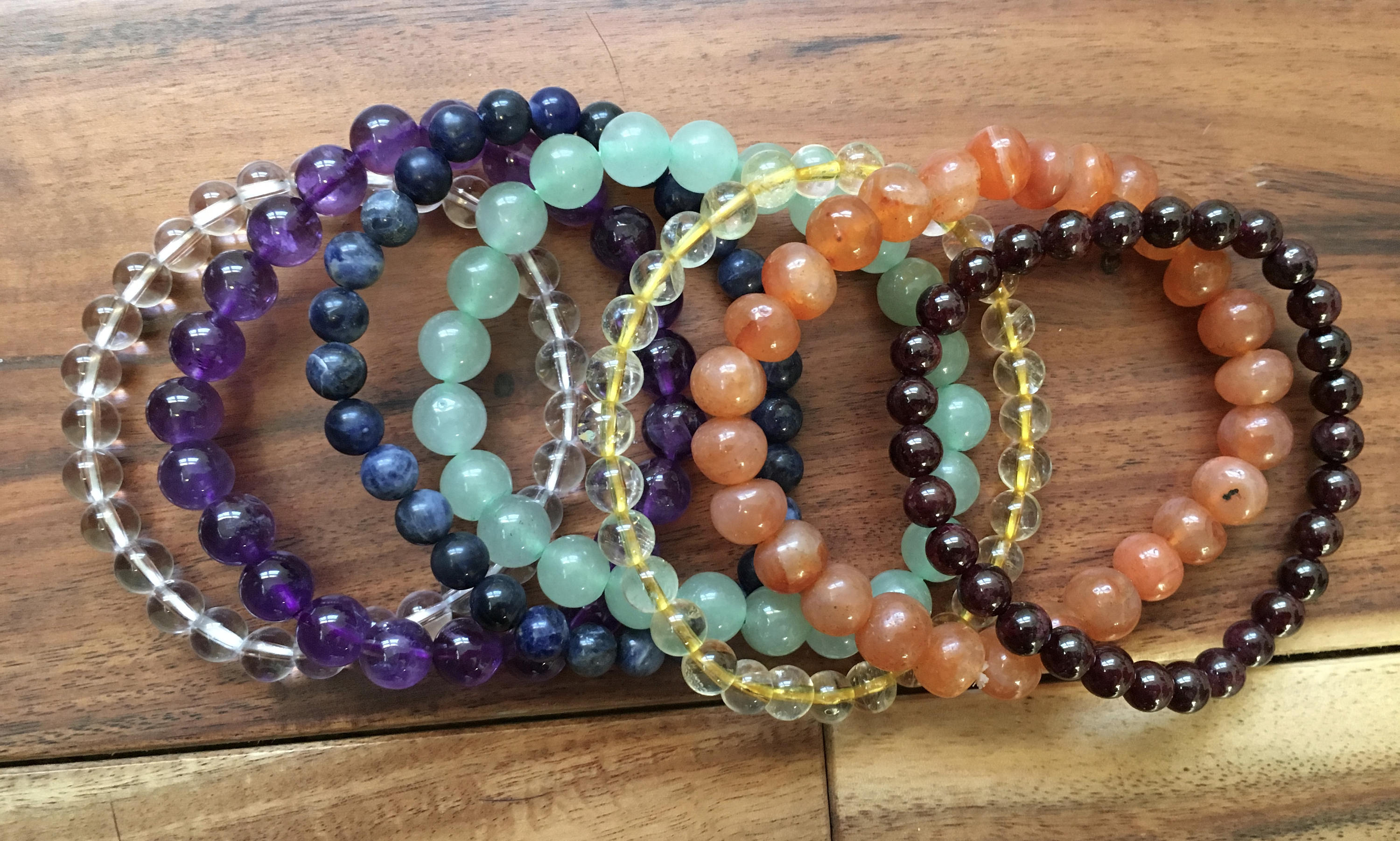 7 chakra bracelet set elastic bracelets seven chakra | Etsy