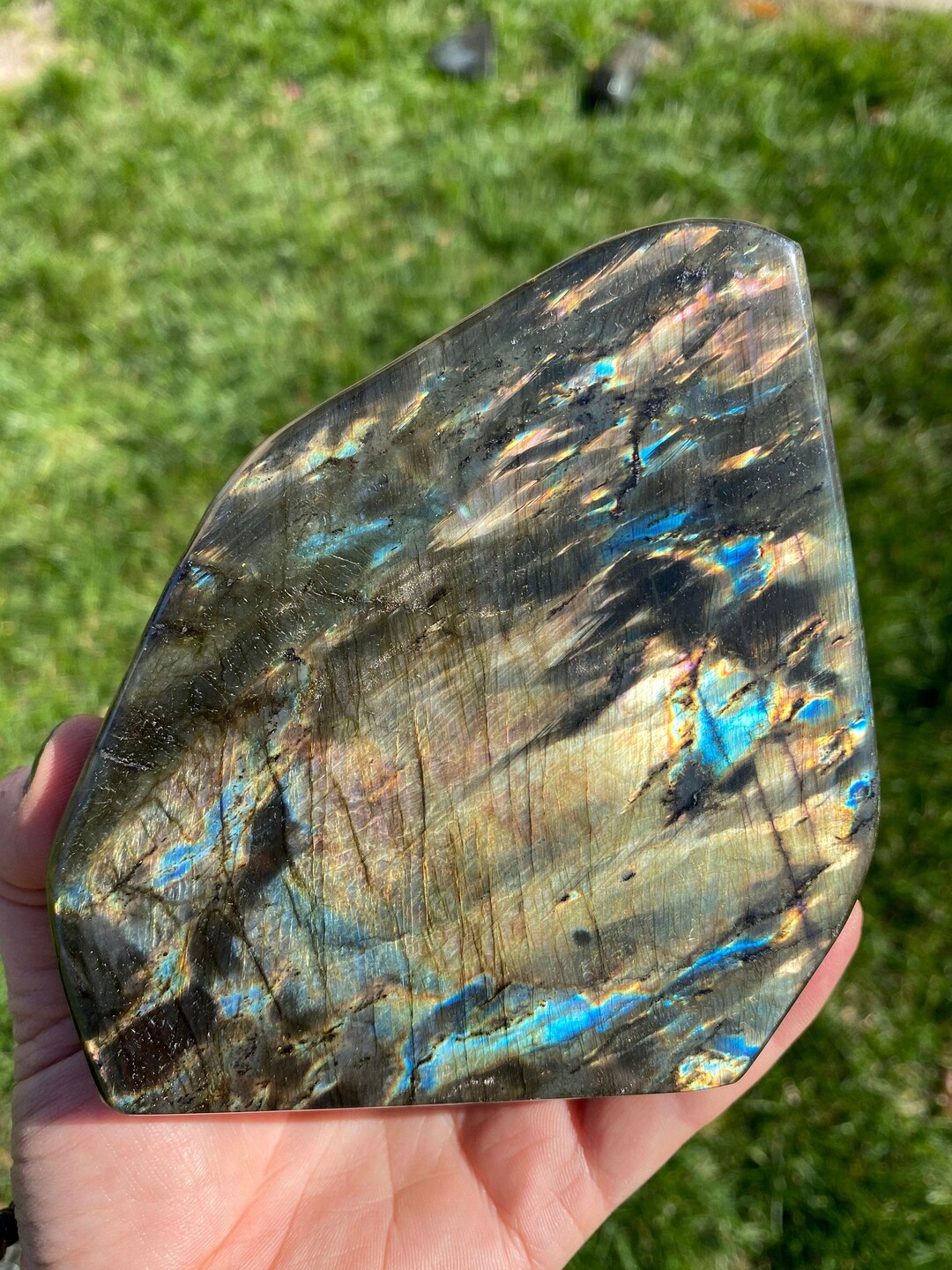 Standing Spectrolite Free Form - All Polished Labradorite Crystal ...