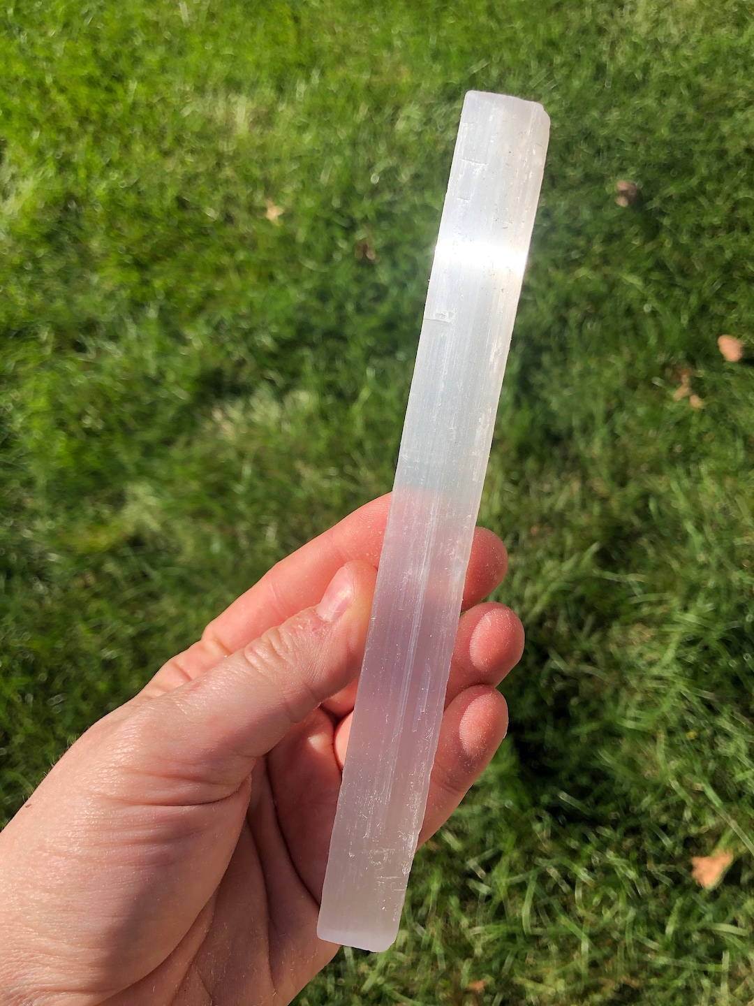 Raw Selenite Wand (5.5" to 6") - Rough Selenite Wand - Selenite Log - Selenite Stick - Energy ...