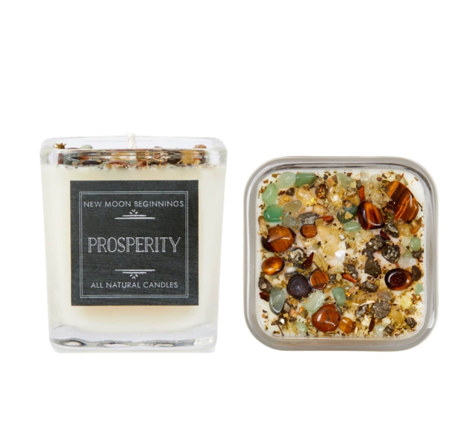 Prosperity Candles Success Crystal & Herb Candle Soy Aromatherapy ...