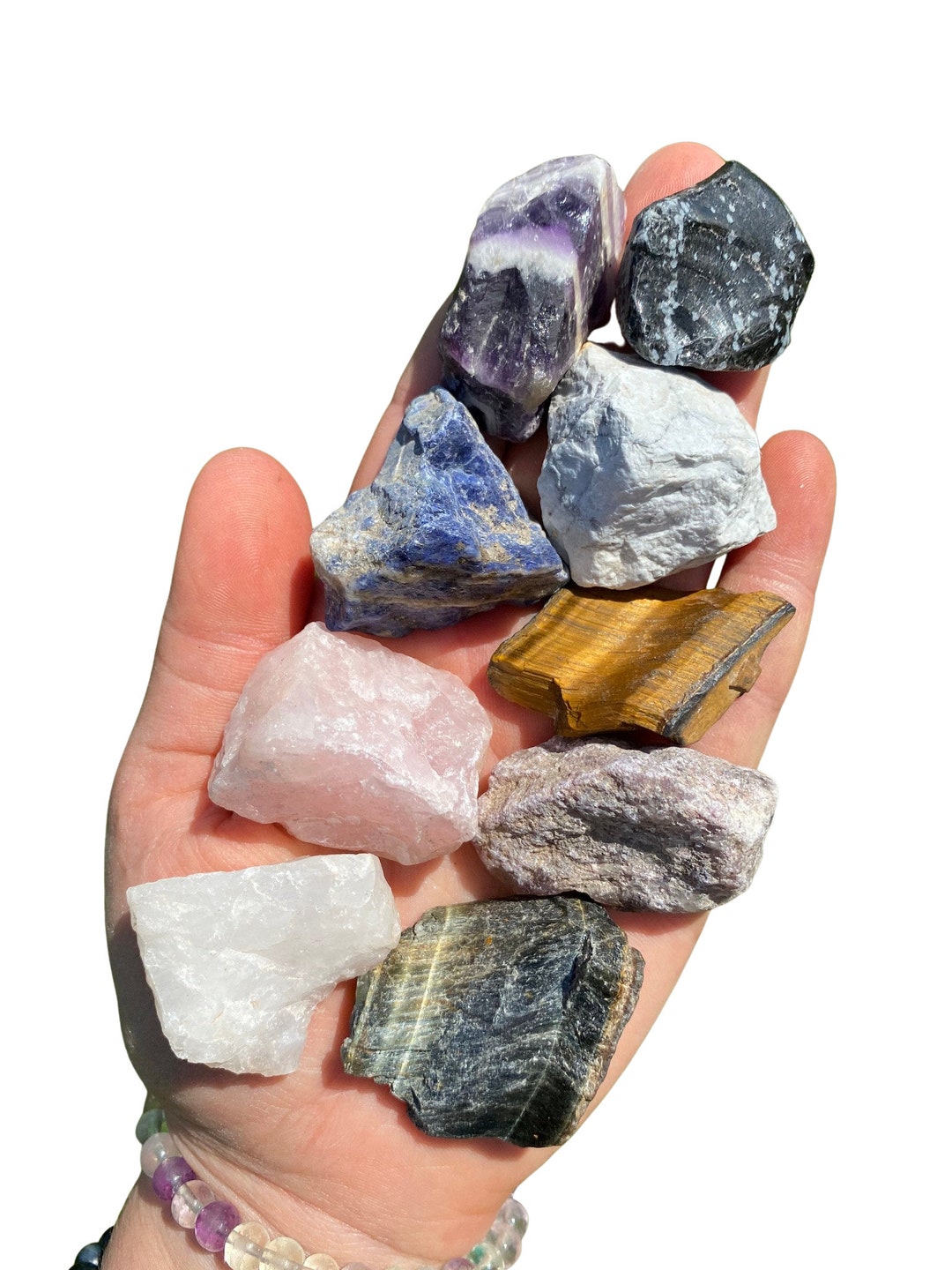 Raw Stones & Crystal Mix (1lb) Mixed Gemstone Crystal Rough - Mixed ...