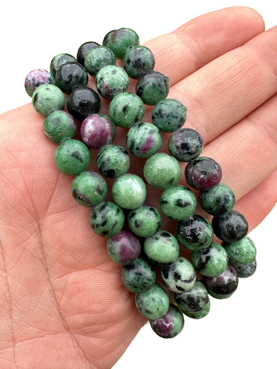 Ruby Zoisite Bracelet - Ruby in Zoisite - Anyolite - Ruby Zoisite ...