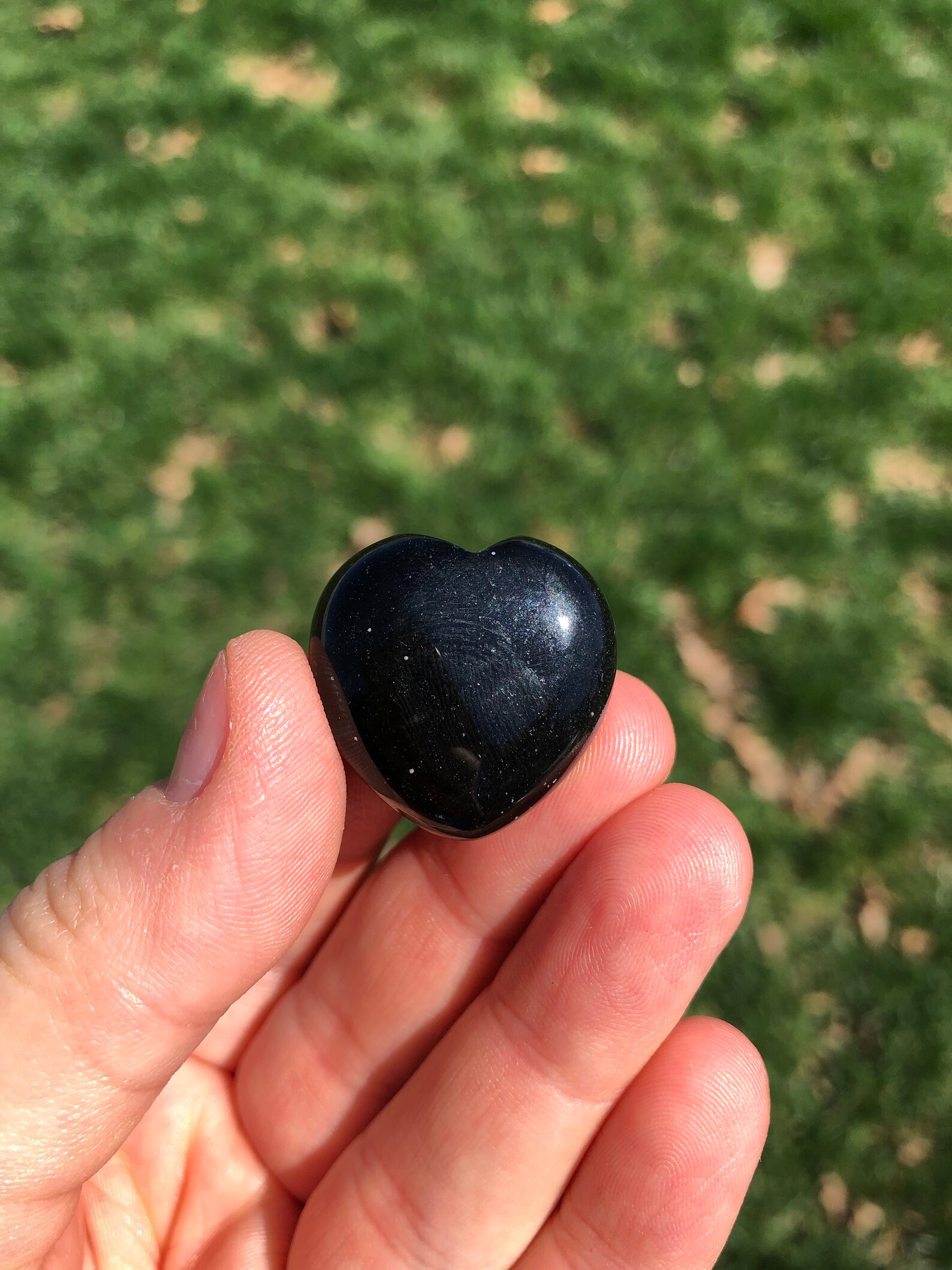 Black Obsidian Heart 1 Black Obsidian Crystal Heart | Etsy