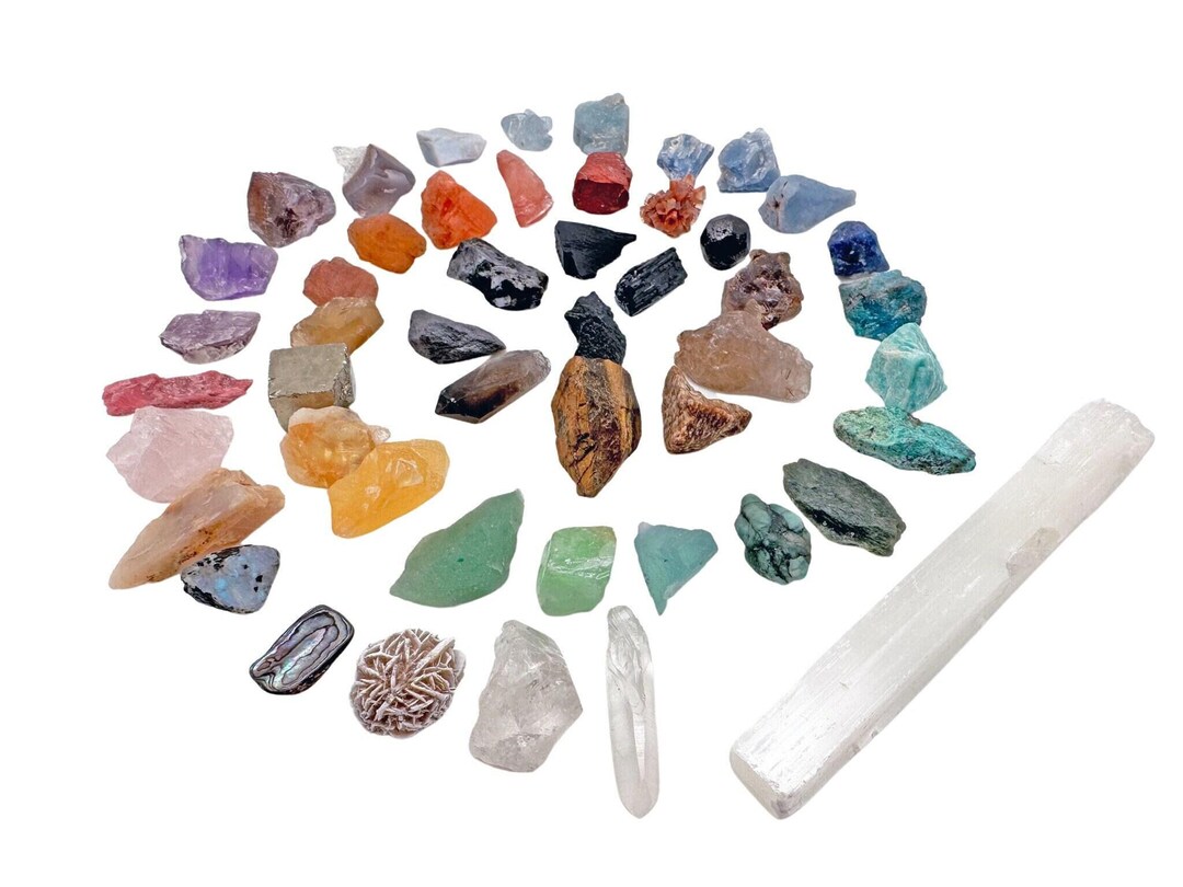 Beginners Crystal Set - 49 Pieces - Crystal Starter Kit - 49 Gemstones ...