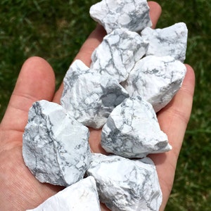 Raw White Howlite Stone - White Howlite Crystal - Rough White Howlite ...