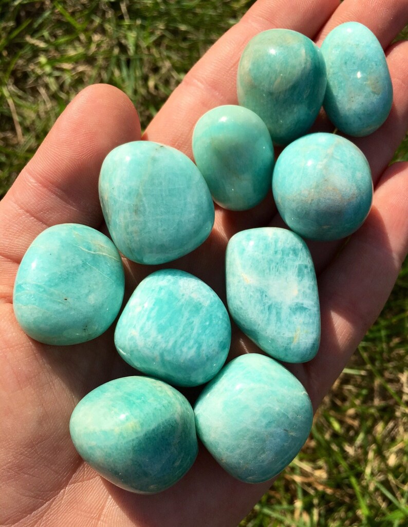 Amazonite Tumbled Stone Multiple Sizes Available Tumbled - Etsy