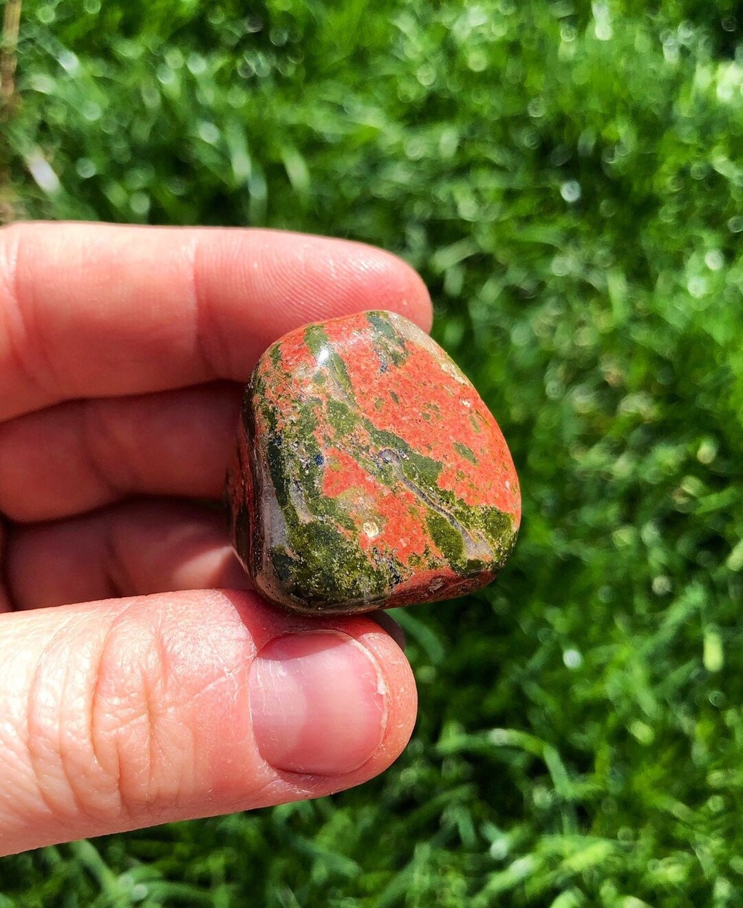 Unakite Tumbled Crystal - Multiple Sizes Available - Polished Unakite ...