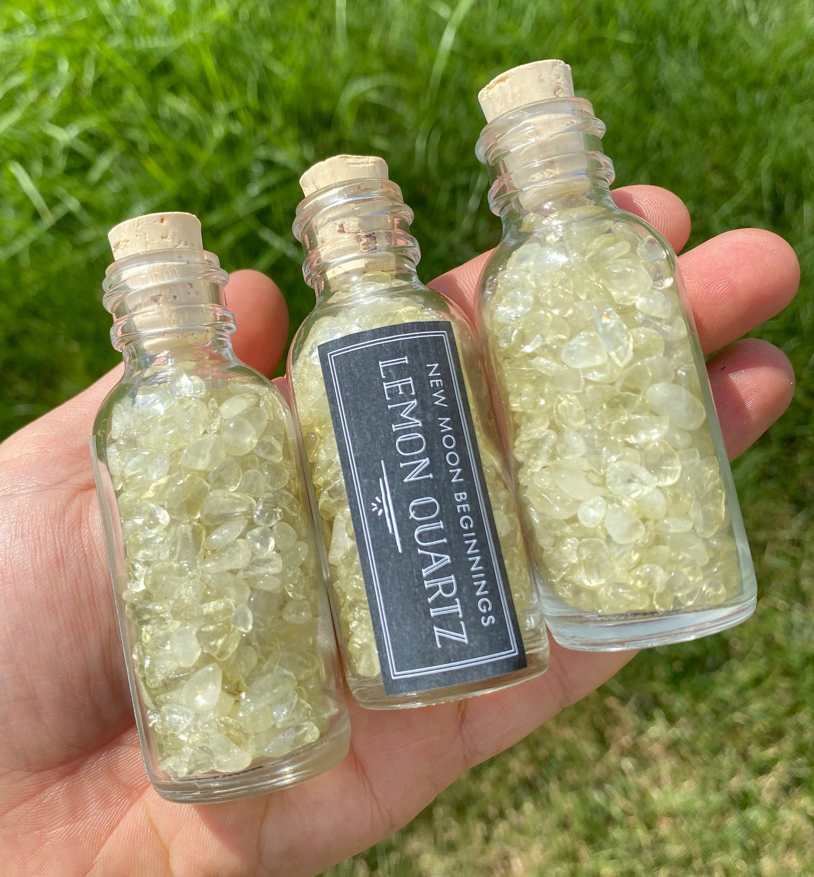 Lemon Quartz Crystal Bottle Lemon Quartz Stone Bottle - Etsy