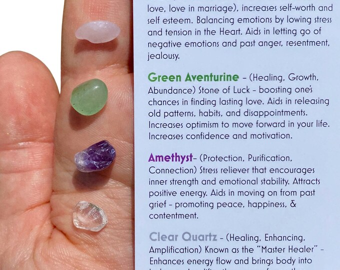 Love and Happiness Stone Set Raw Crystals and Stones Raw - Etsy
