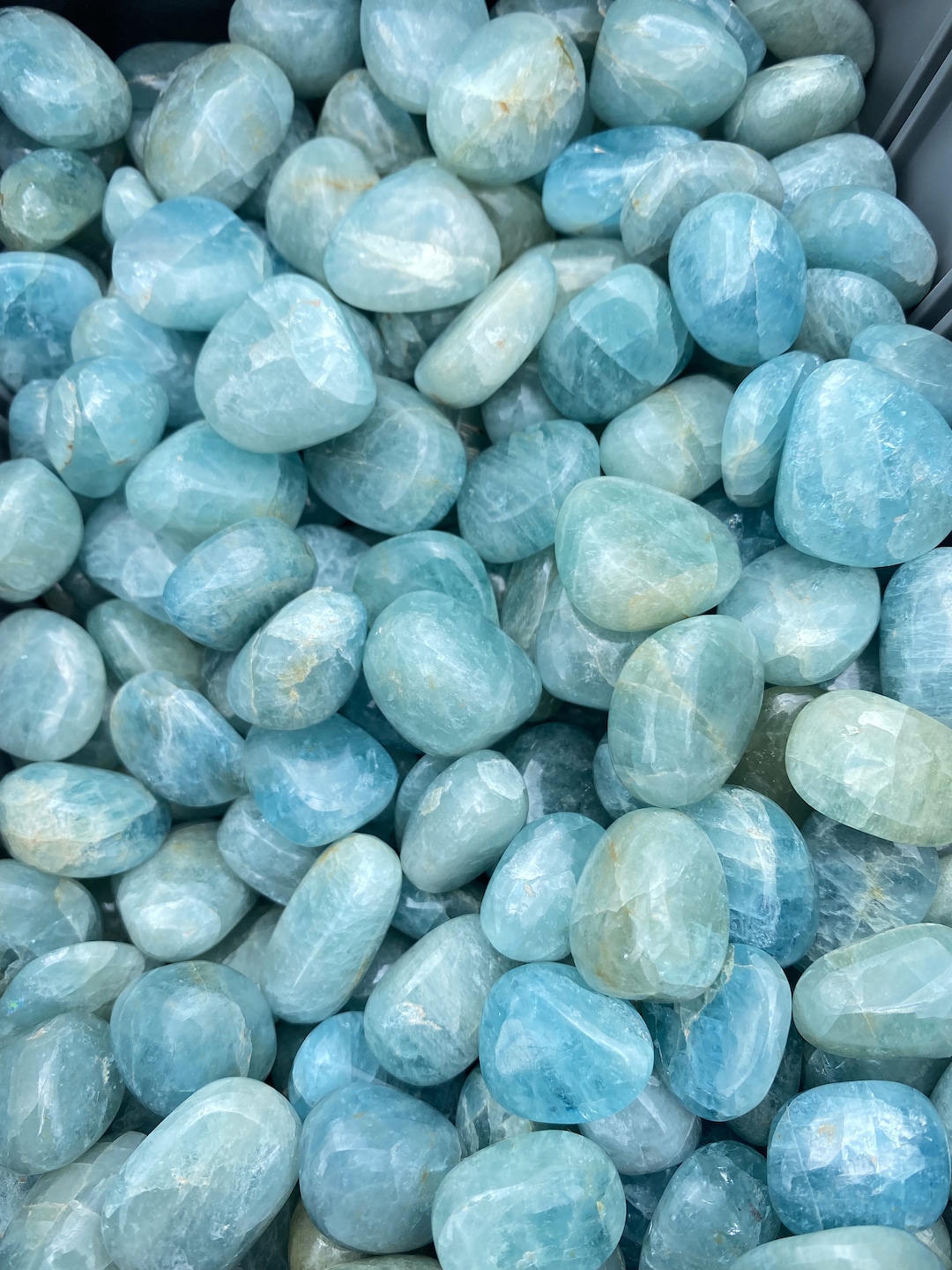Aquamarine Tumbled Crystal - Grade A - Multiple Sizes Available ...