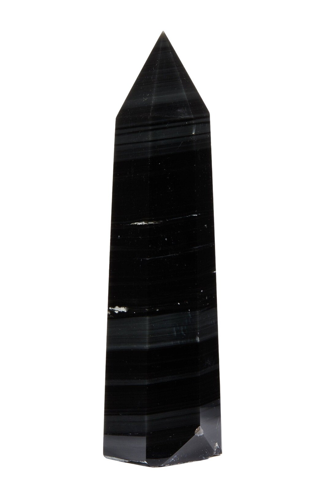Black Obsidian Stone Point Polished Black Obsidian Crystal Tower Large ...