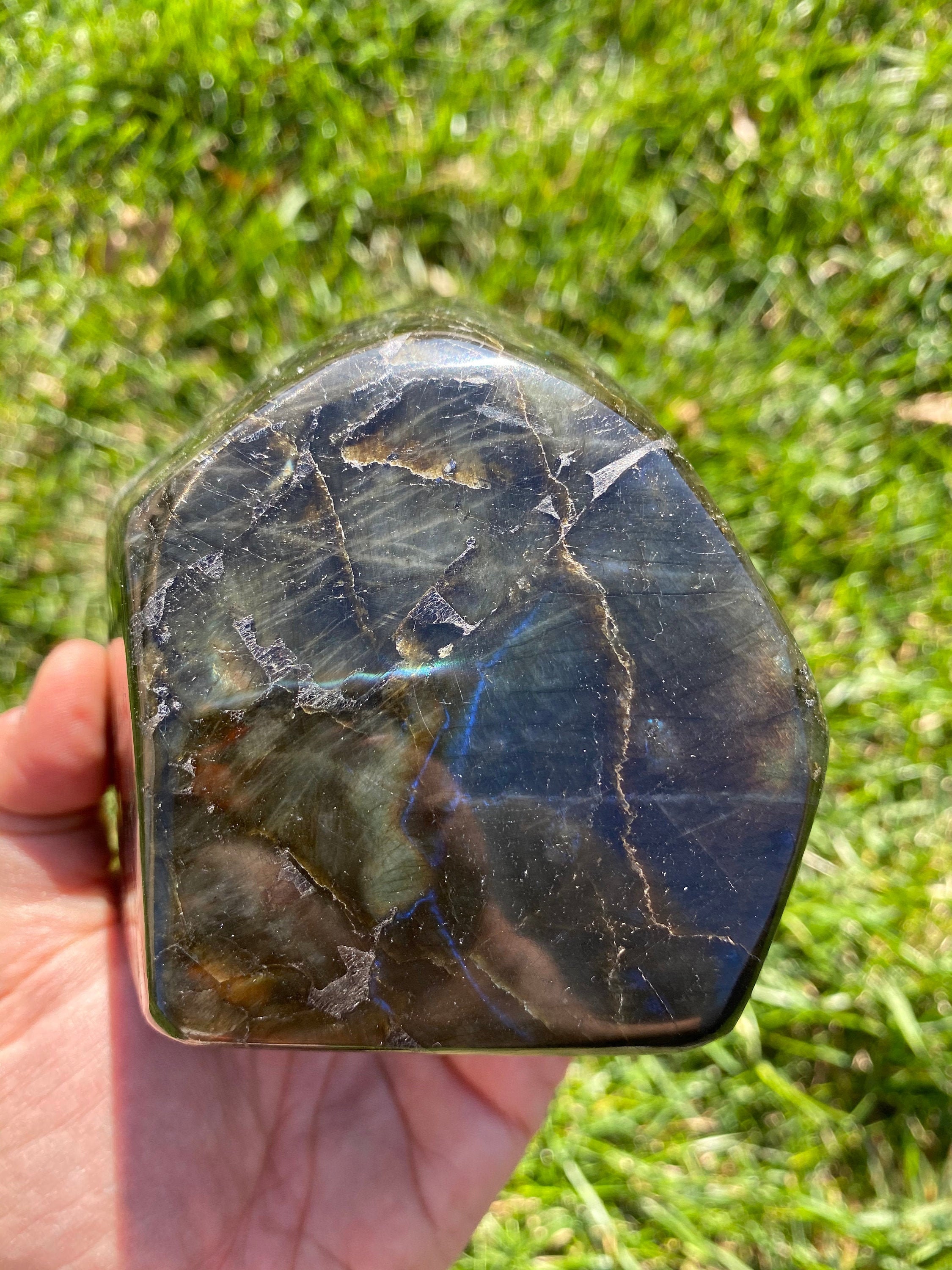 Spectrolite Standing Crystal - All Polished Labradorite Free Form ...