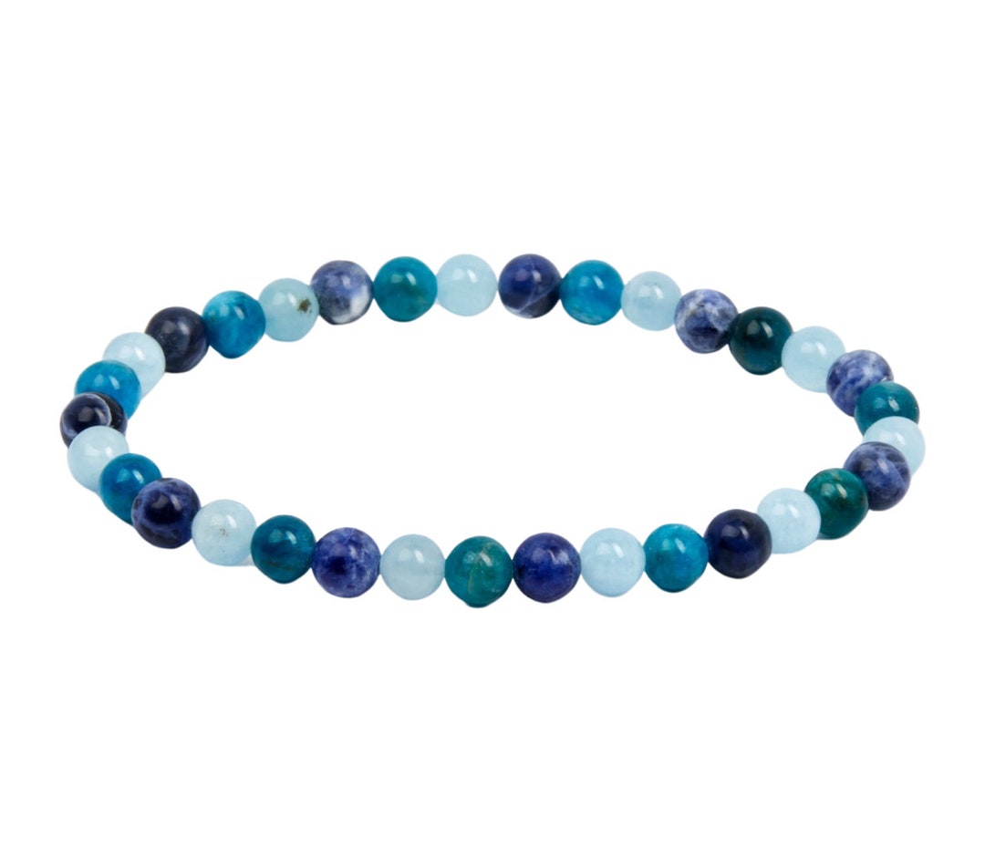 Throat Chakra Bracelet - Throat Chakra Crystal Bracelet - Aquamarine ...
