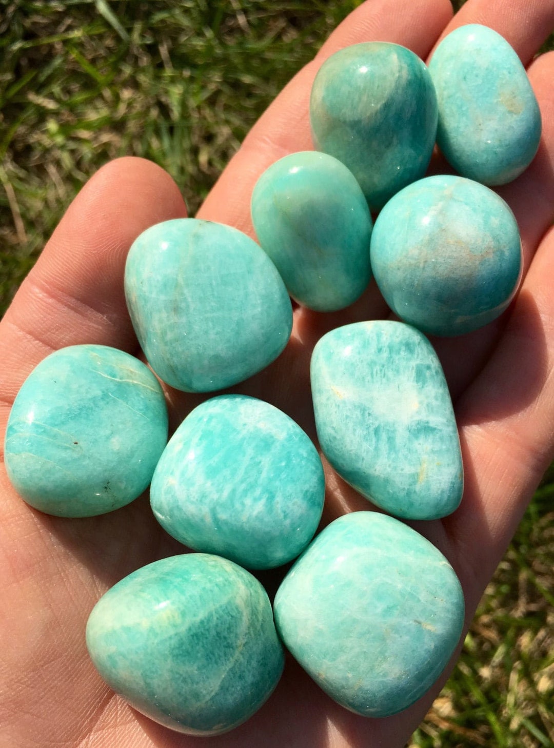 Amazonite Tumbled Stone - Multiple Sizes Available - Tumbled Amazonite ...
