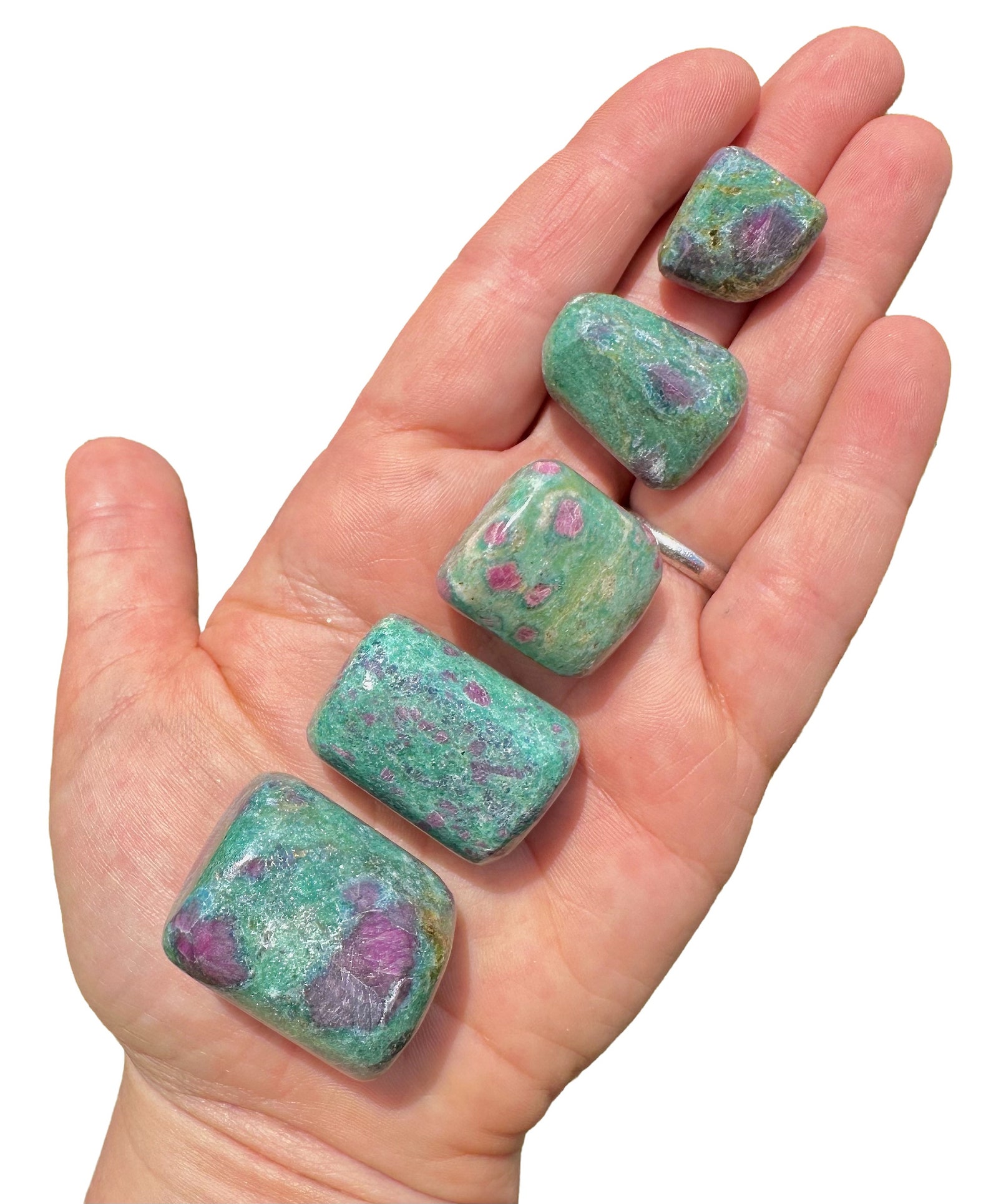 Ruby in Fuchsite Stone (0.5" - 1.75") Grade A Tumbled Ruby in Fuchsite ...