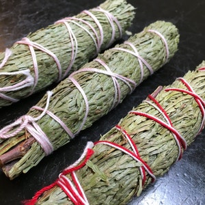 Cedar Stick - 4" Dried Cedar Herb Bundle - Cedar Wand - Cedar Incense ...