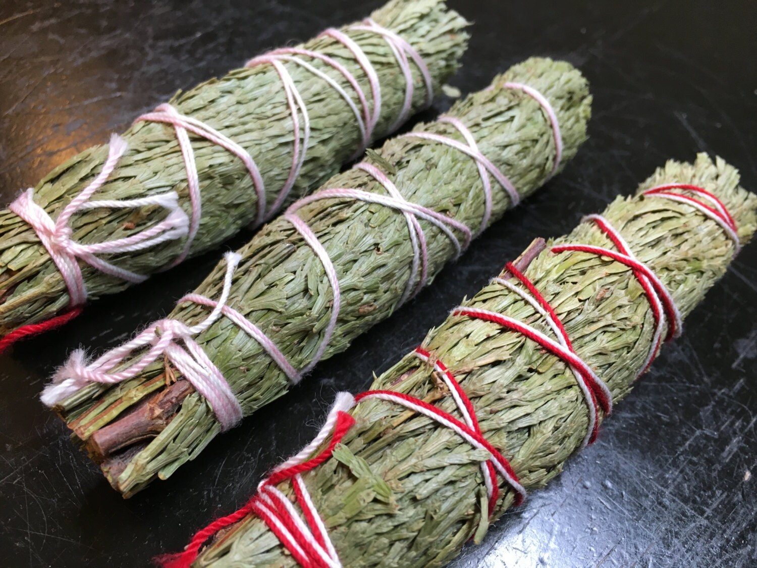 Cedar Stick - 4" Dried Cedar Herb Bundle - Cedar Wand - Cedar Incense ...