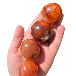 Carnelian Sphere (1" - 3") - Carnelian Stone Sphere - Crystals and Stones - Sacral Chakra Stone ...