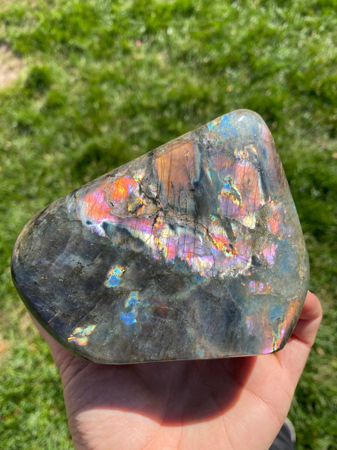 Standing Spectrolite Crystal - All Polished Labradorite Free Form ...