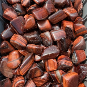 Red Tigers Eye Tumbled Stone - Multiple Sizes Available - Tumbled Red ...