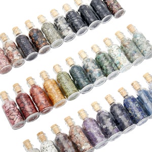 Gemstone Crystal Bottle (70 Stone Types Available!) - Stone Bottle Set ...