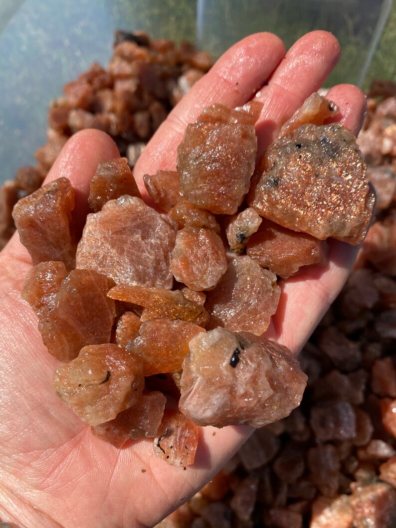 Raw Sunstone Crystal Grade AAA Raw Sunstone Stone Rough - Etsy