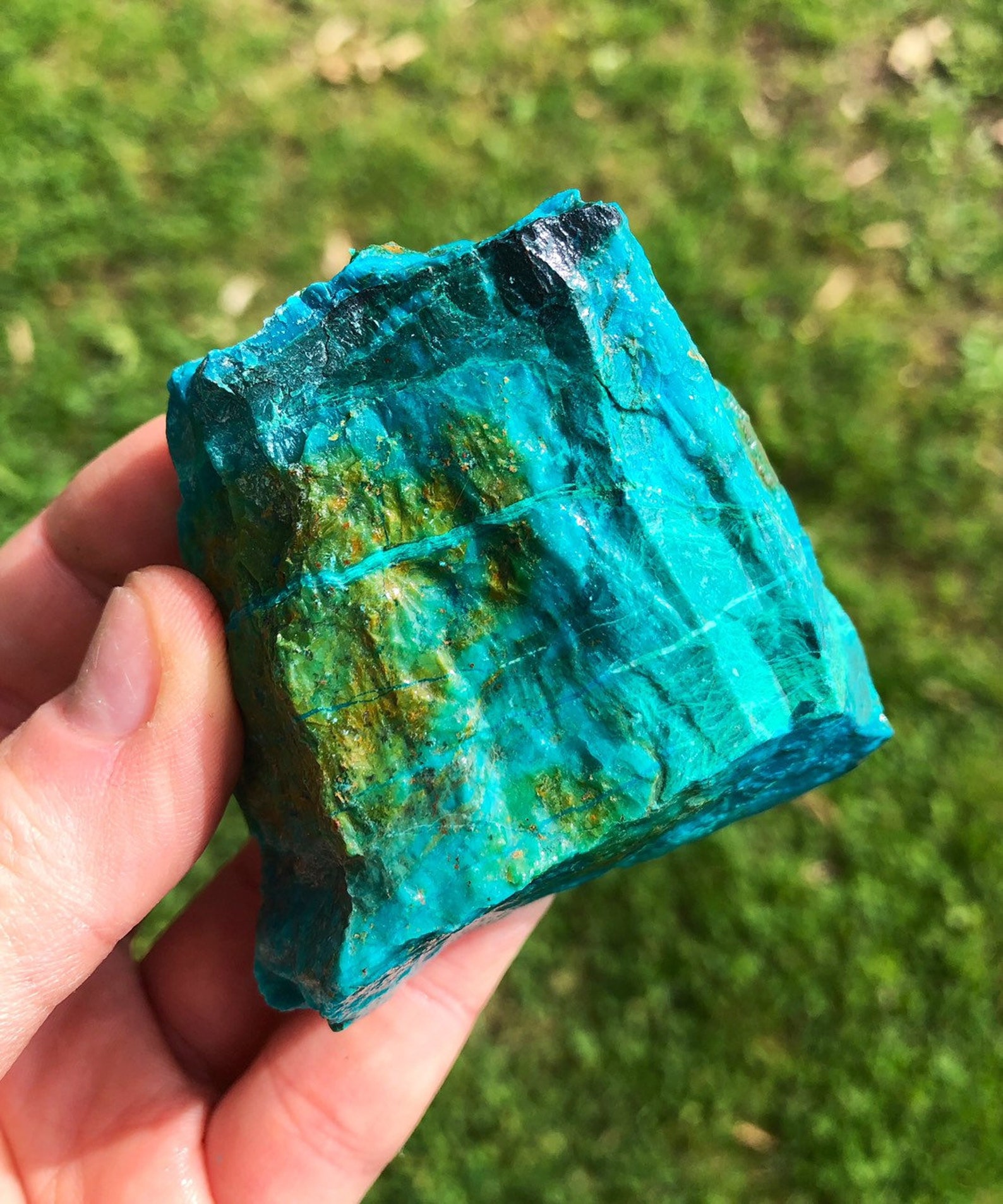 Raw Chrysocolla Stone From Peru Rough Chrysocolla Raw Stones Healing ...