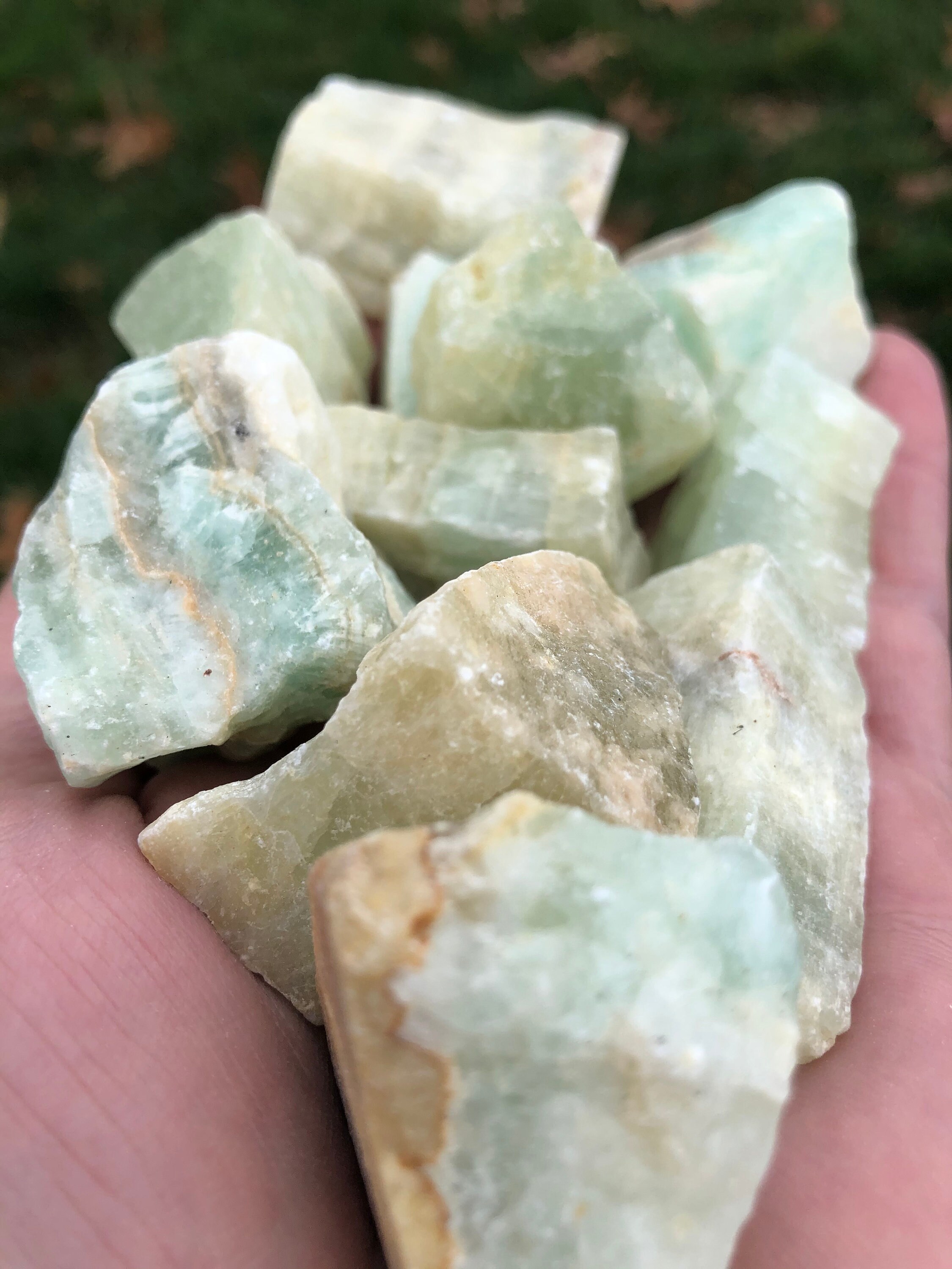 Seafoam Calcite Stone raw Seafoam Green calcite crystal | Etsy