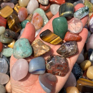Mixed Gemstone Tumbled Stones - Multiple Sizes Available - Mixed ...