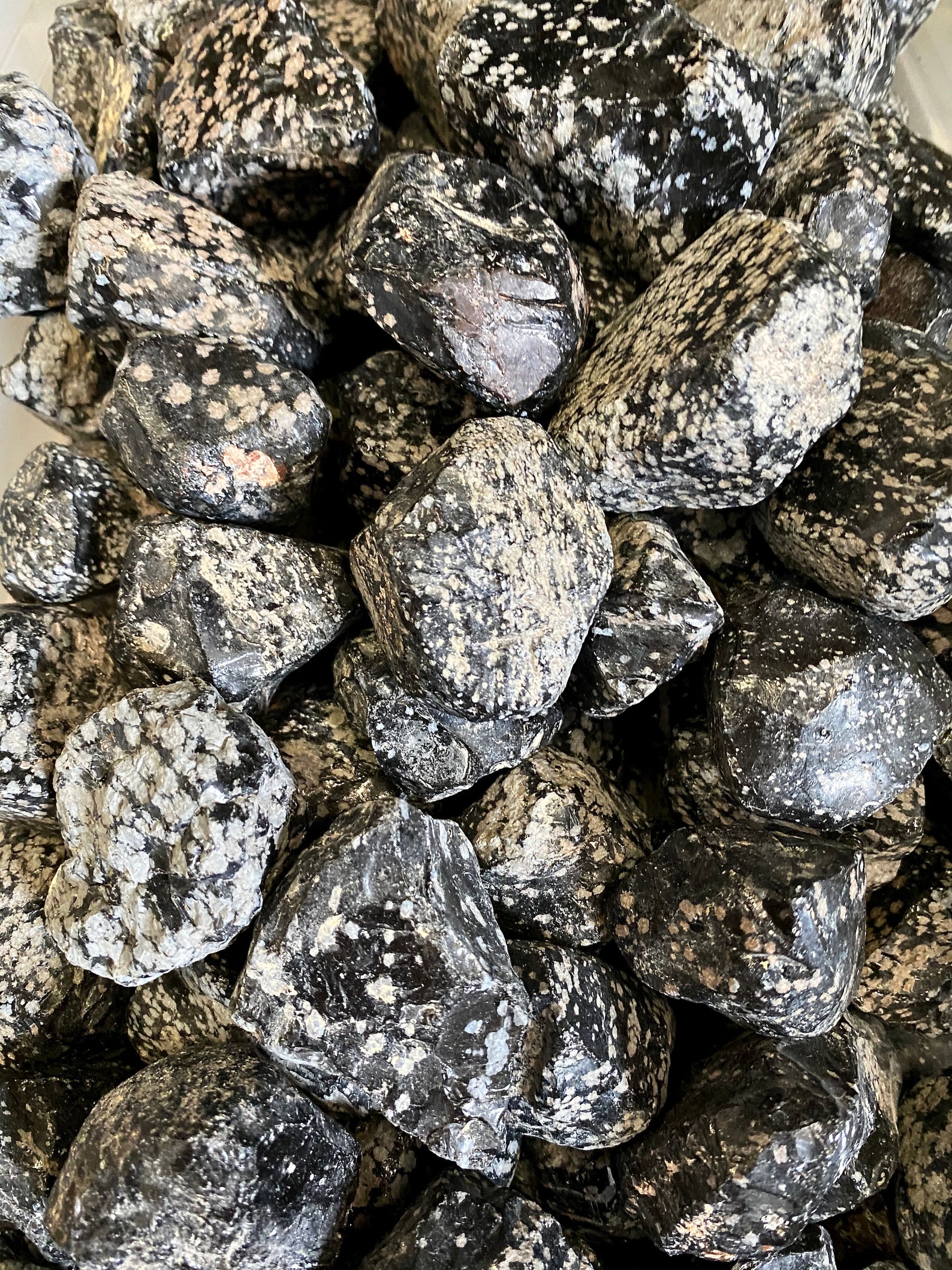 Raw Snowflake Obsidian crystal 13 rough | Etsy