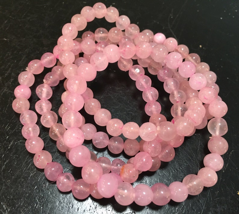 Rose Quartz Bracelet Rose Quartz Jewelry Elastic Bracelet - Etsy