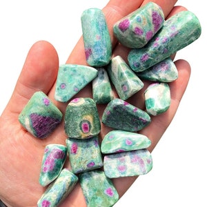 Ruby in Fuchsite Tumbled Stone - Multiple Sizes Available - Tumbled ...