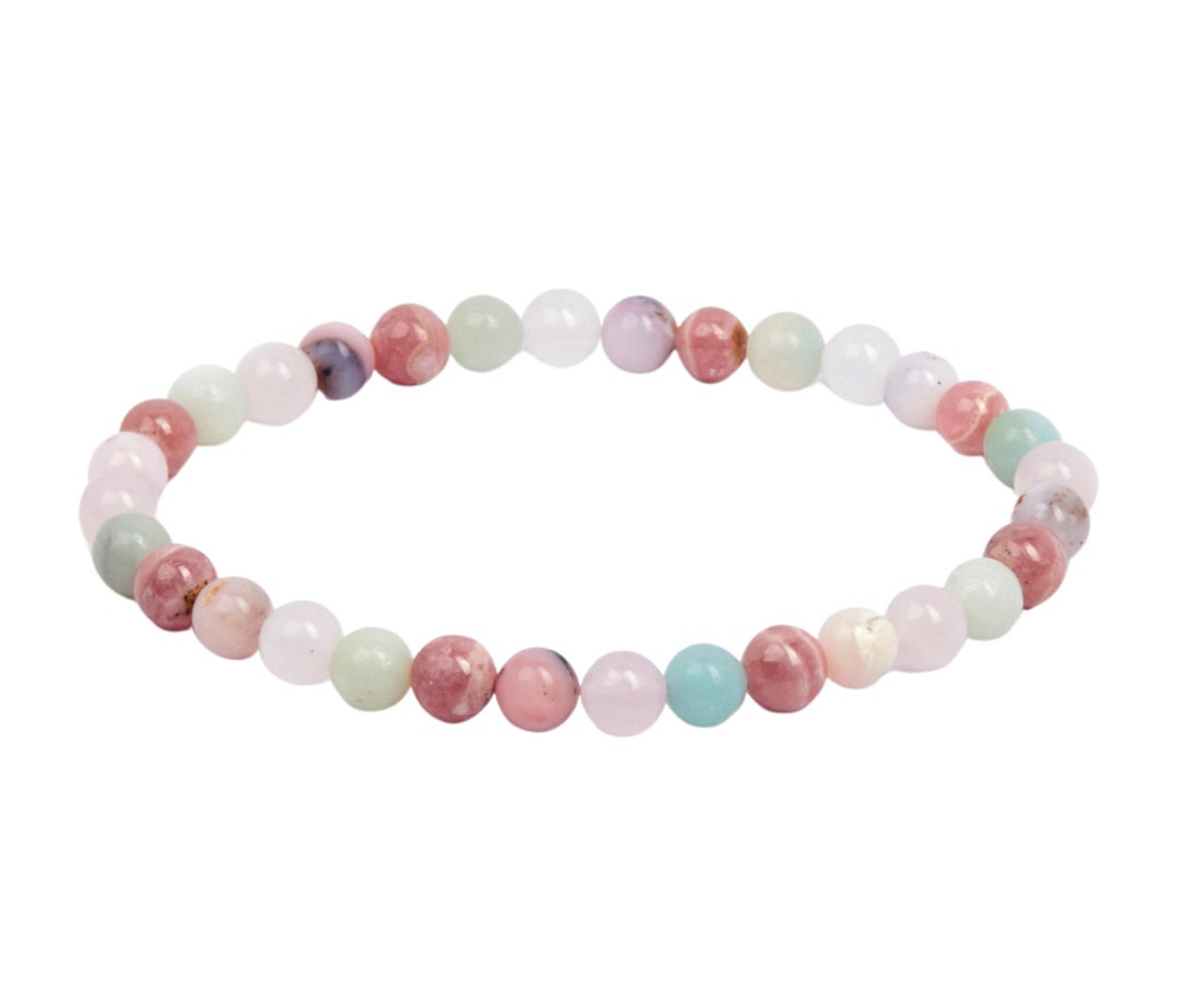 Self Love Bracelet 6mm Elastic Bracelet - Self Care Bracelet - Crystal ...