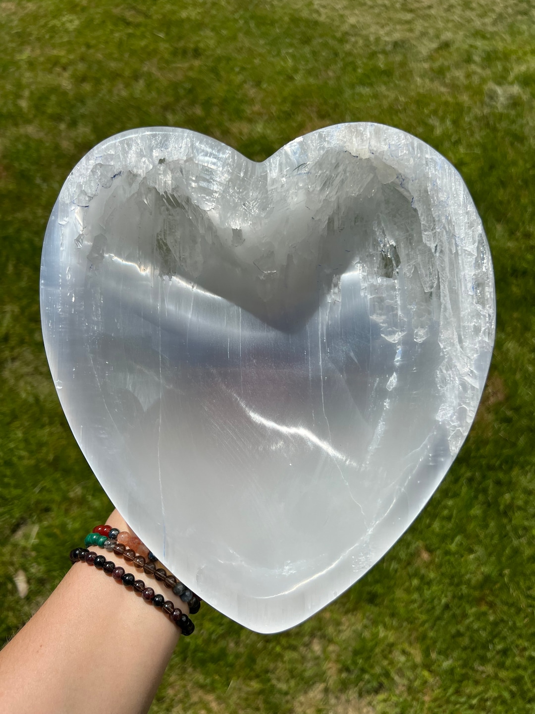 Large Selenite Bowl Satin Spar Selenite Basin Selenite Crystal Charging ...