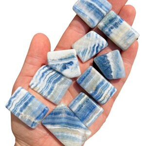 Blue Scheelite Stone Slice 0.75 1.5 Grade AAA Blue Scheelite Slab Blue ...